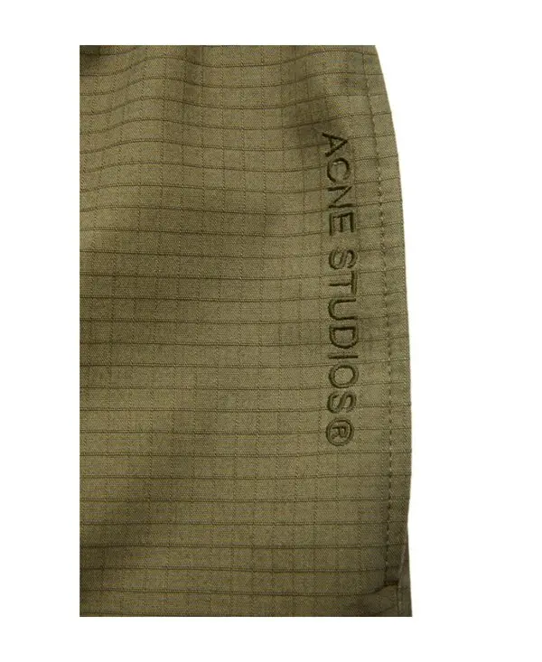Acne Studios Logo Embroidered Straight Leg Trousers