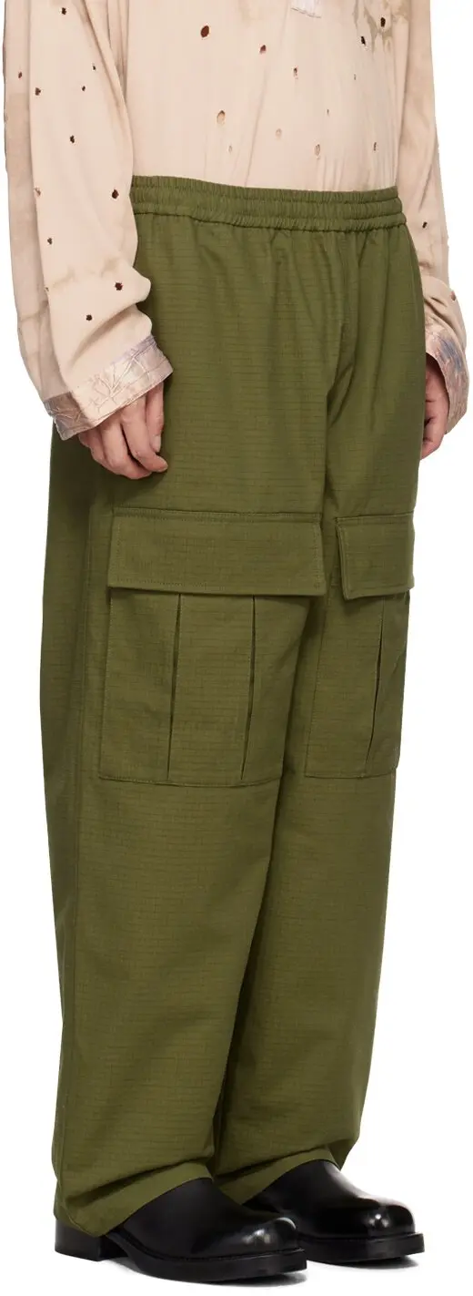 Acne Studios Logo Embroidered Straight Leg Trousers