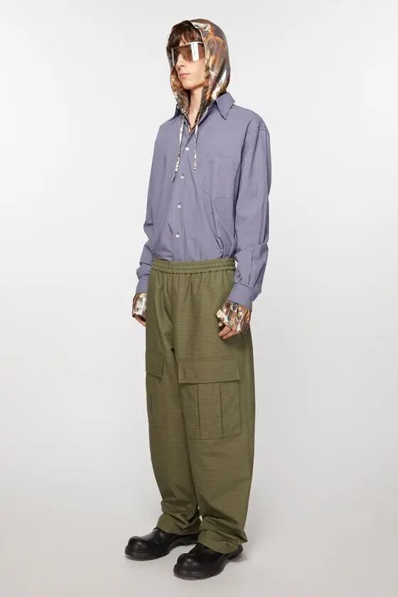 Acne Studios Logo Embroidered Straight Leg Trousers