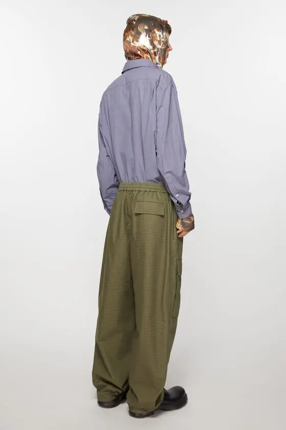 Acne Studios Logo Embroidered Straight Leg Trousers