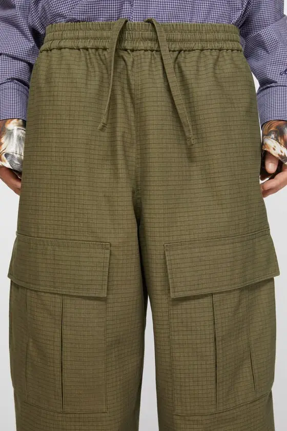 Acne Studios Logo Embroidered Straight Leg Trousers