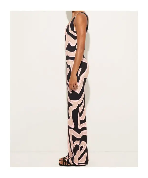 Emilio Pucci Labirinto Print Sleeveless Maxi Dress