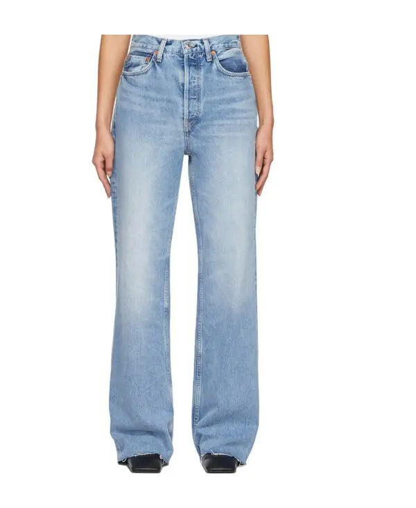 RE/DONE High-waisted Flared Jeans With Logo
