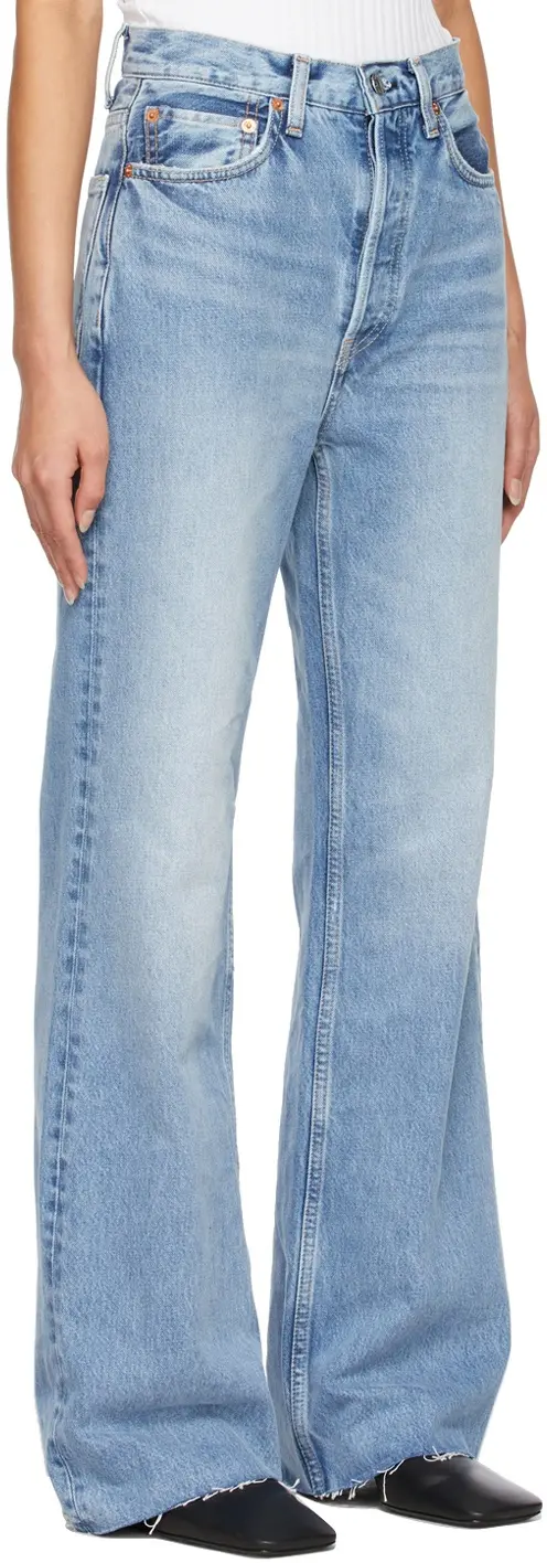 RE/DONE High-waisted Flared Jeans With Logo