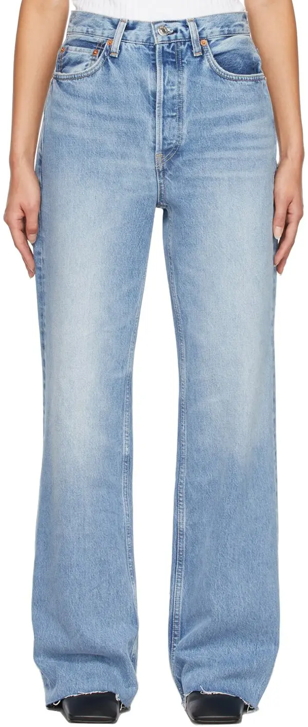 RE/DONE High-waisted Flared Jeans With Logo