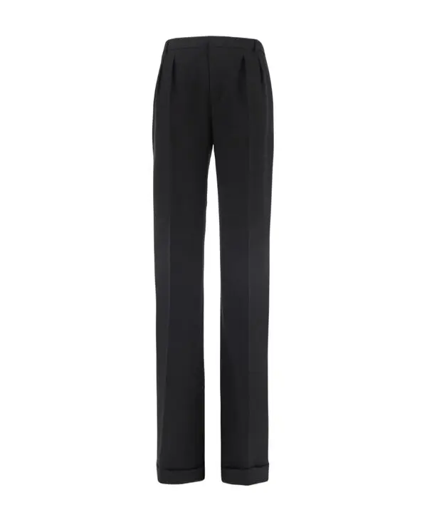 Saint Laurent Tailored Straight Leg Trousers - Black