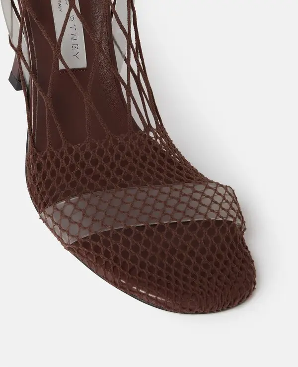 Stella McCartney Slip-on Fishnet Heeled Sandals