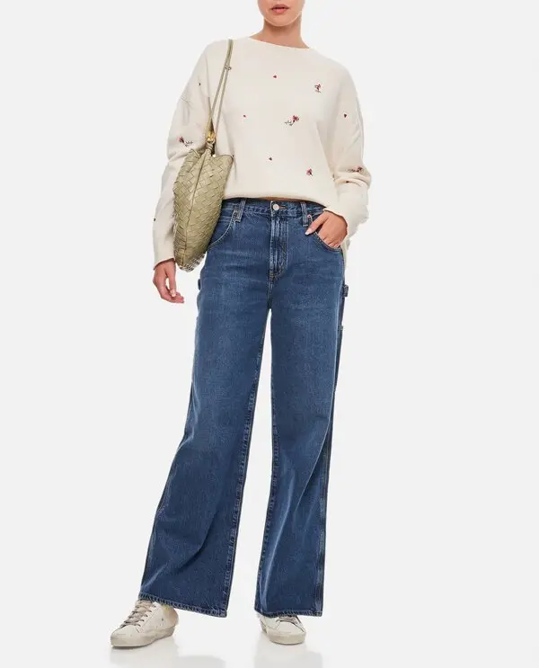 AGOLDE Wide-leg Jeans With Button Fly