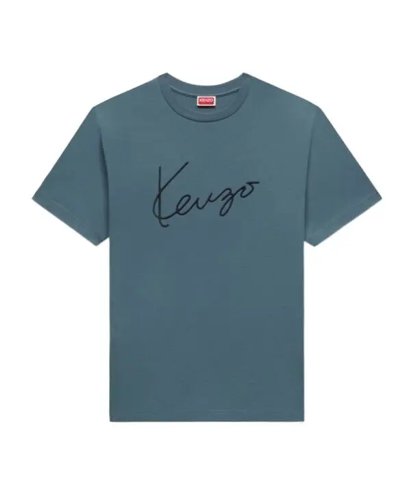 Kenzo Signature Embroidered T-shirt - Anthracite