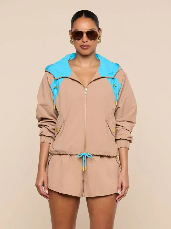 L'Agence Lark Windbreaker With Color Blocking