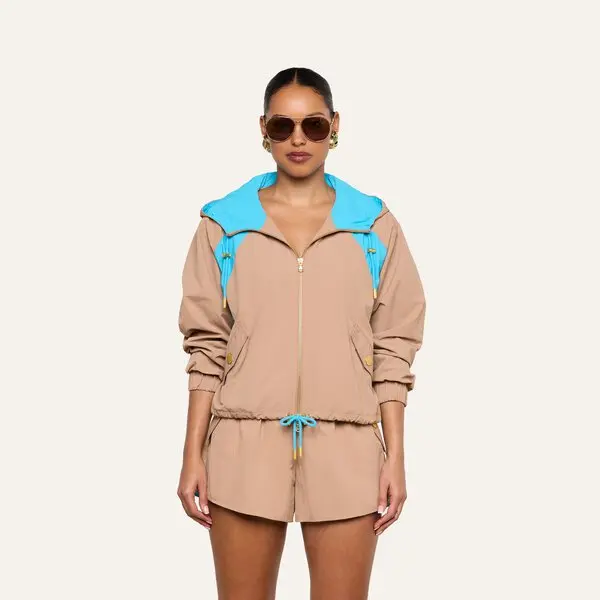 L'Agence Lark Windbreaker With Color Blocking