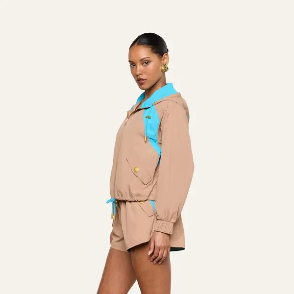 L'Agence Lark Windbreaker With Color Blocking