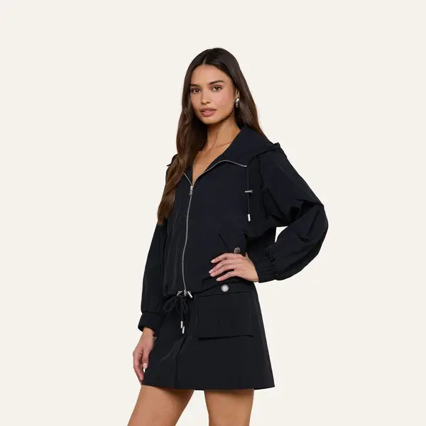 L'AGENCE Miro Hooded Windbreaker