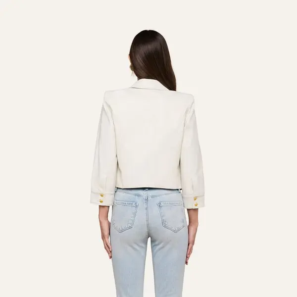 L'Agence Kumi Cropped Leather Jacket