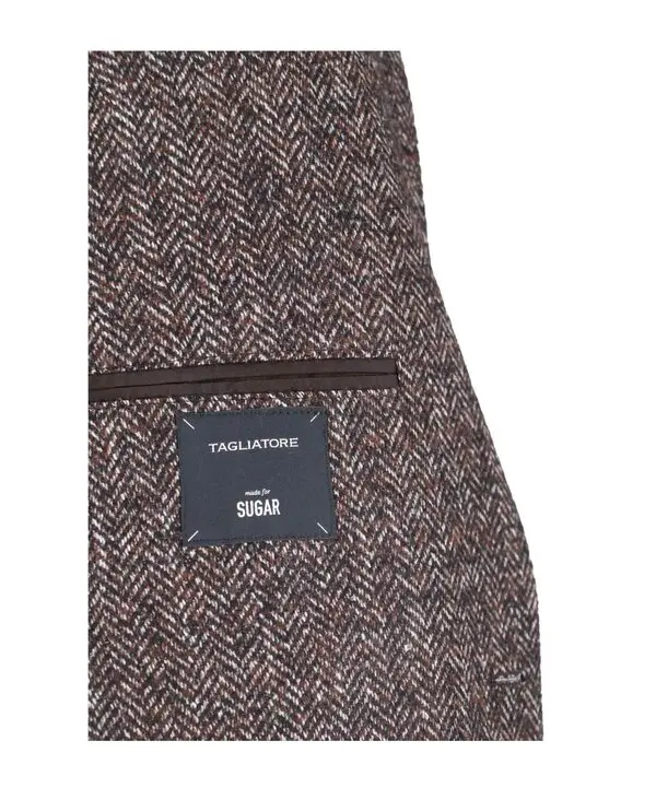 Tagliatore Herringbone Blazer Jacket - Black