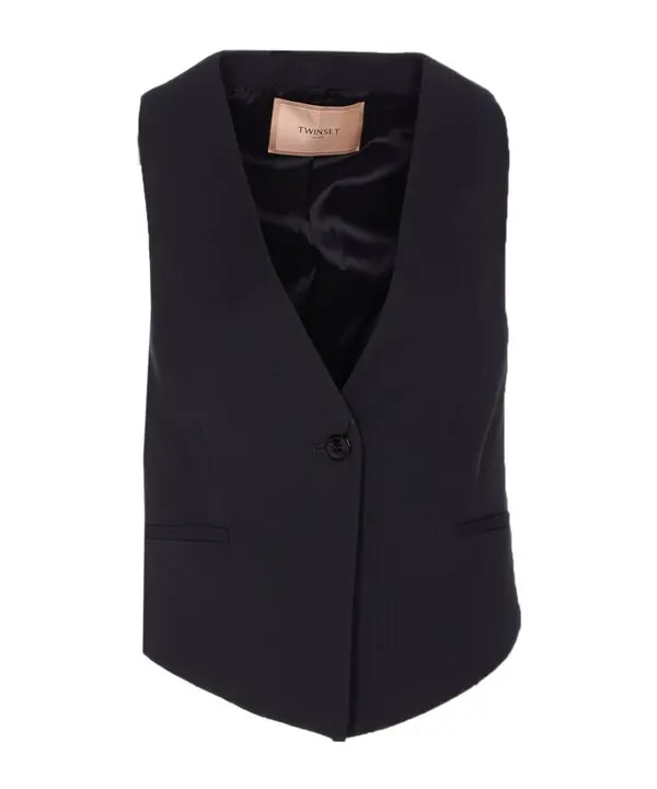 TWINSET V-neck Buttoned Waistcoat - Black