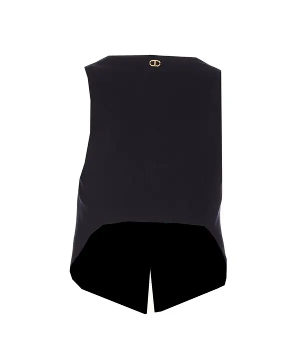 TWINSET V-neck Buttoned Waistcoat - Black