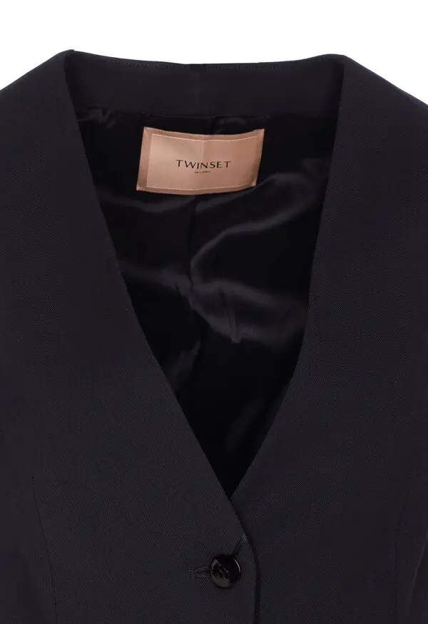 TWINSET V-neck Buttoned Waistcoat - Black