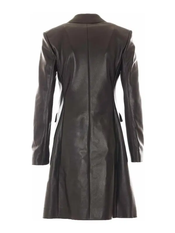 Gucci Single-breasted Leather Coat