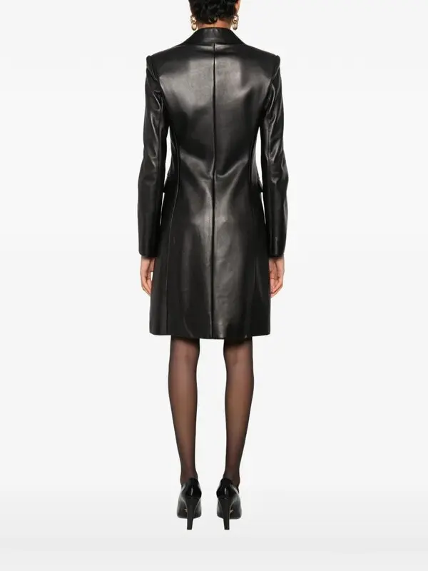Gucci Single-breasted Leather Coat