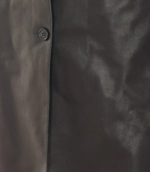 Gucci Single-breasted Leather Coat