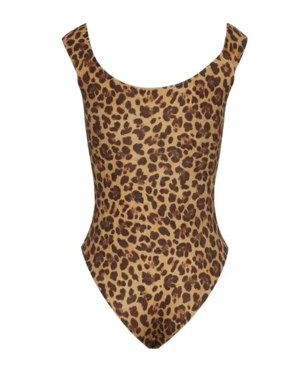 Valentino Garavani Leopard Print Off-the-shoulder One-piece Swimsuit - Brown