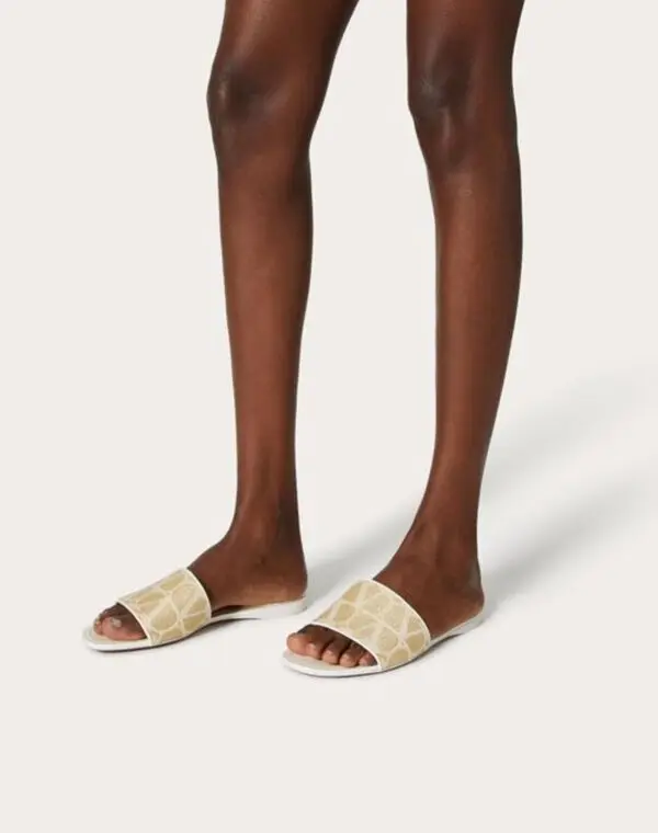 Valentino Garavani Toile Iconographe Slip-on Slides