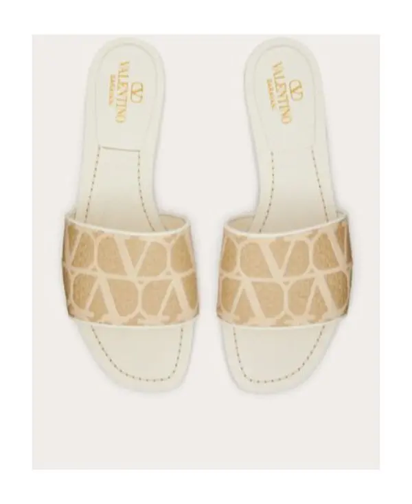 Valentino Garavani Toile Iconographe Slip-on Slides