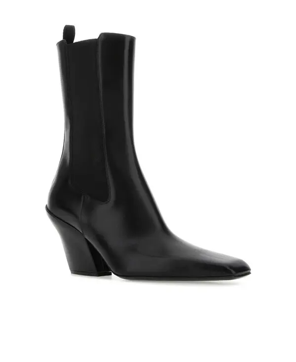 Prada Pointed Toe Slip-on Ankle Boots