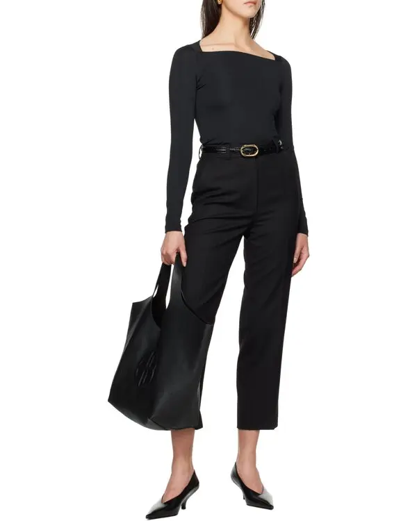 ANINE BING Lili Logo Embossed Tote Bag