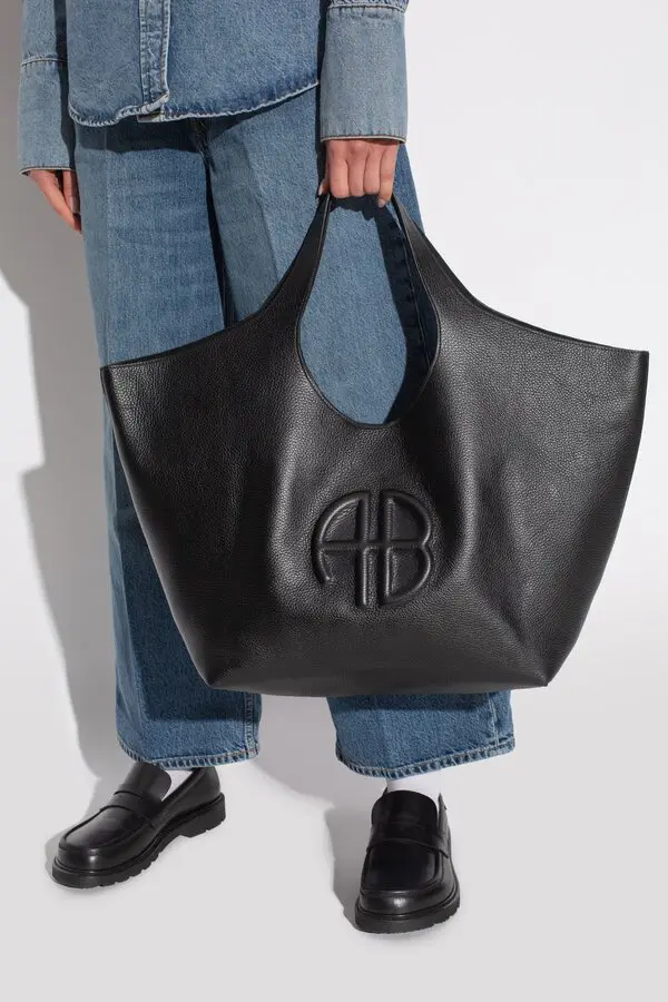 ANINE BING Lili Logo Embossed Tote Bag