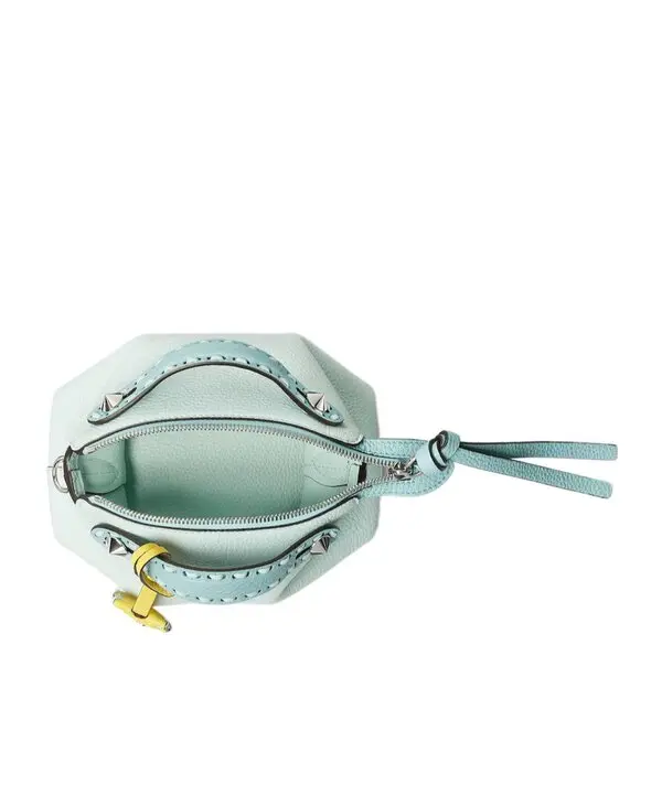 Fendi Selleria Grained-leather Mini Tote Bag - Green