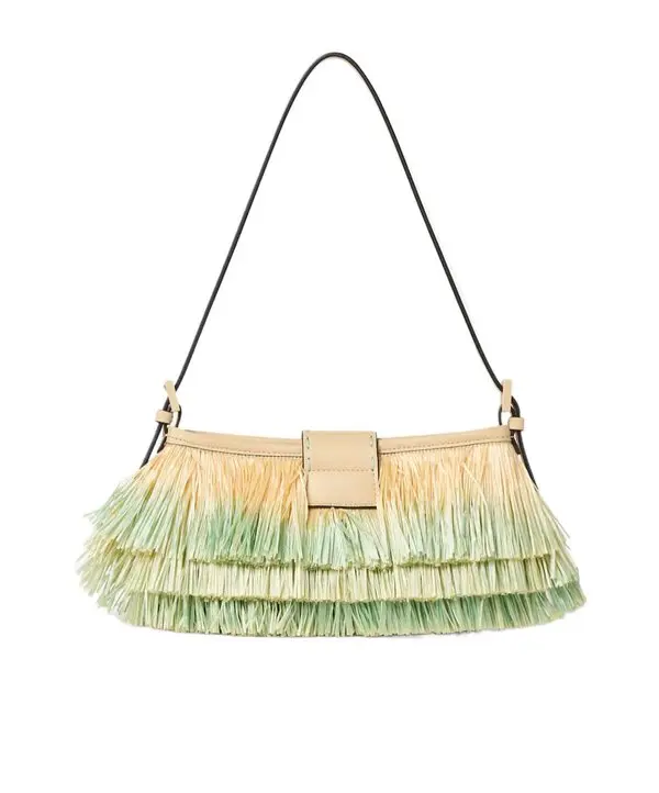Fendi Baguette Shoulder Bag With Fringe Detail