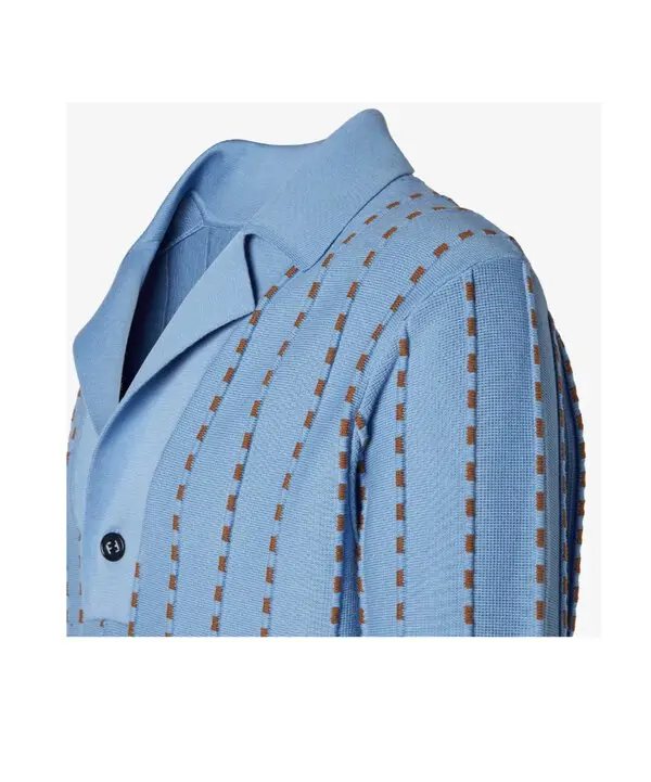 Fendi Long-sleeved Cotton Jumper With Ff Button