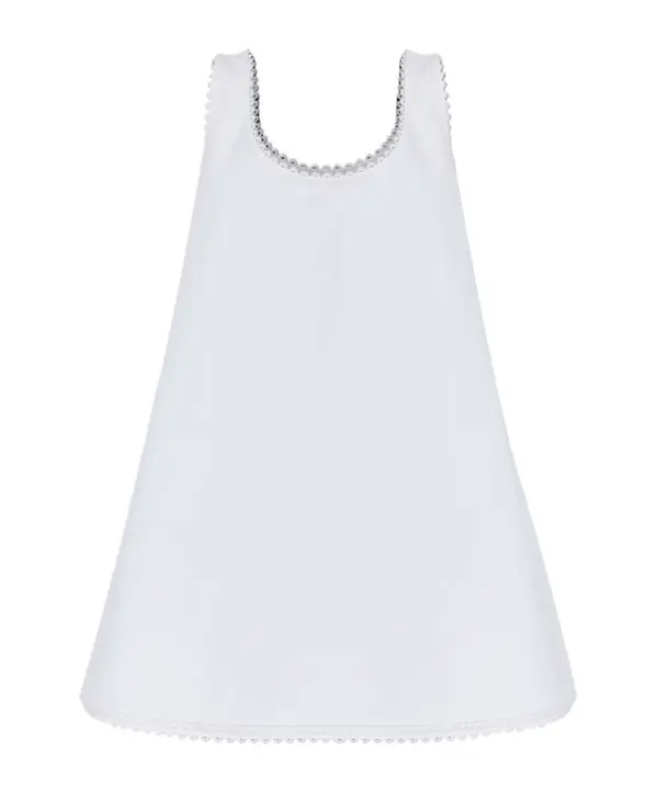 RÓHE Sleeveless Scallop Trim Mini Dress