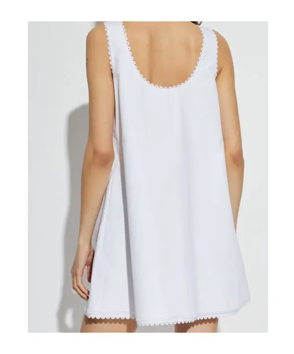 RÓHE Sleeveless Scallop Trim Mini Dress