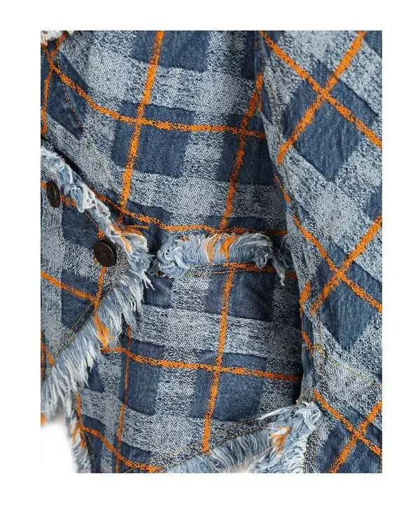 VIVIENNE WESTWOOD Frayed Check Jacket - Gray