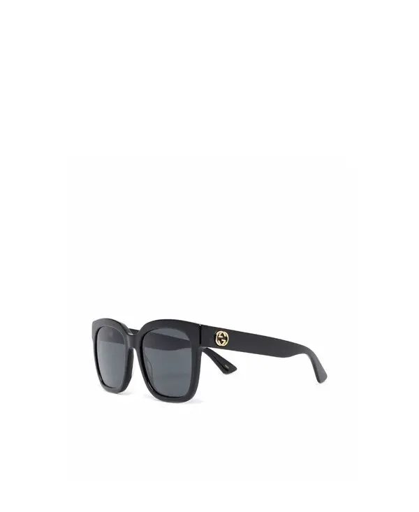 Gucci Square Frame Sunglasses With Logo Detail - Black