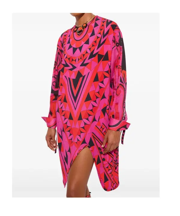 Emilio Pucci Printed Long Sleeve Dress