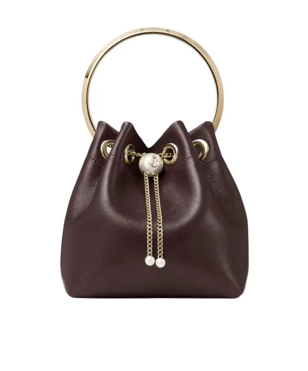 JIMMY CHOO Round Handle Drawstring Tote Bag