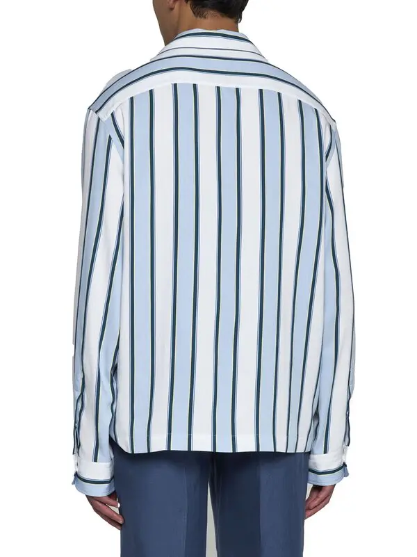 Etro Camp-collar Striped Shirt