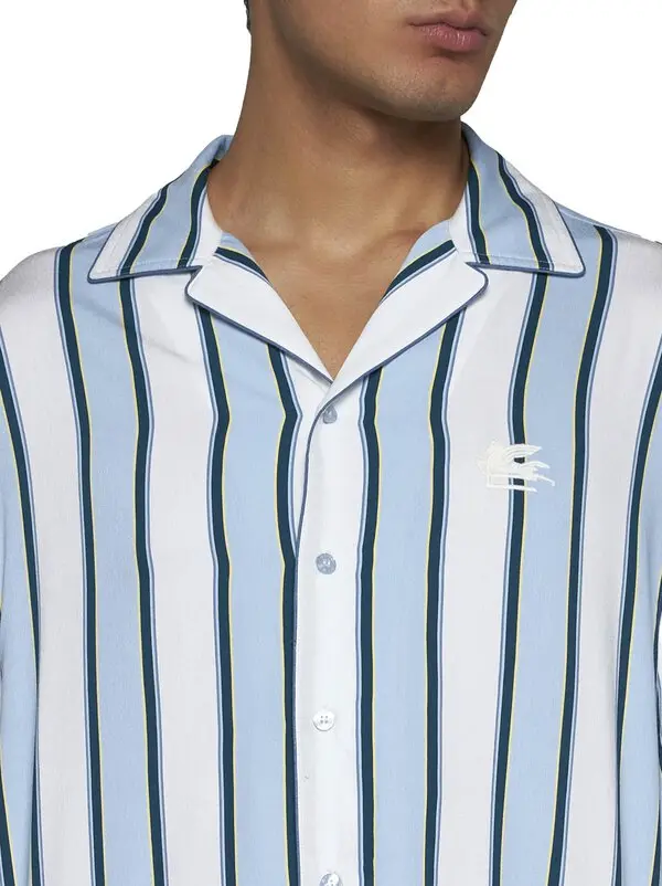 Etro Camp-collar Striped Shirt
