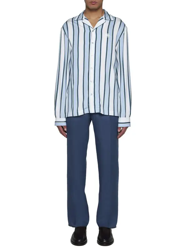 Etro Camp-collar Striped Shirt