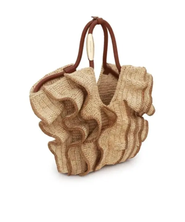 Zimmermann Ruffled Tote Bag - Brown