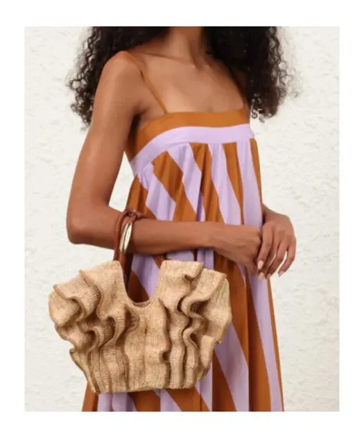 Zimmermann Ruffled Tote Bag - Brown