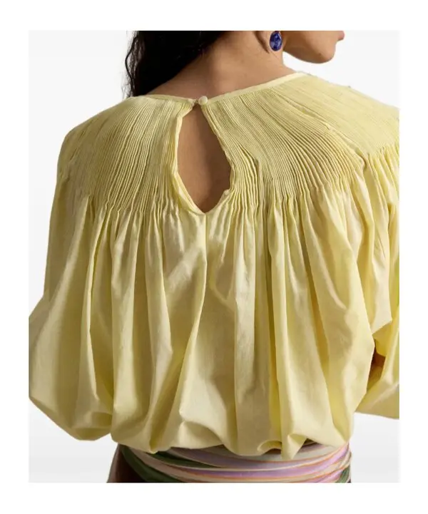 Polo Ralph Lauren Pleated Long-sleeve Blouse