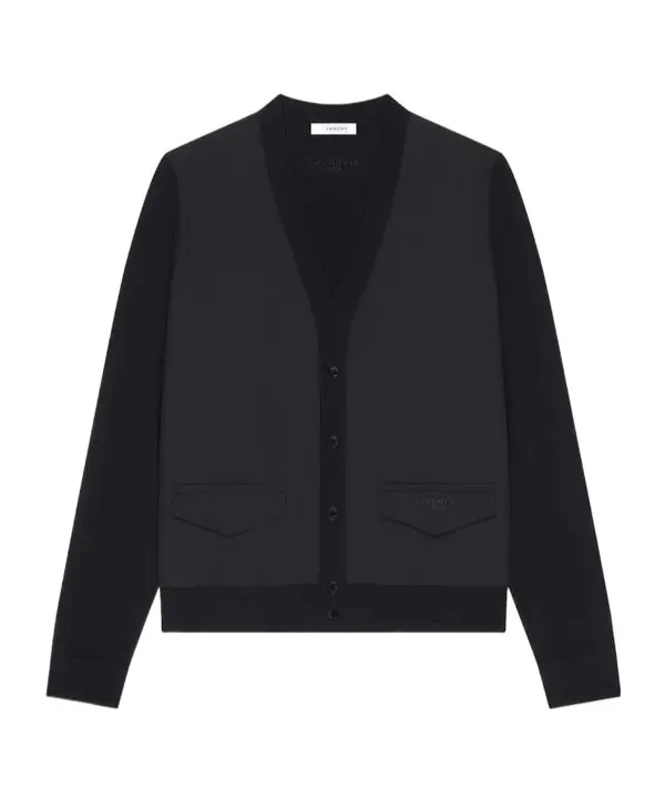 Givenchy Cotton Knit Cardigan With Paris Jacquard