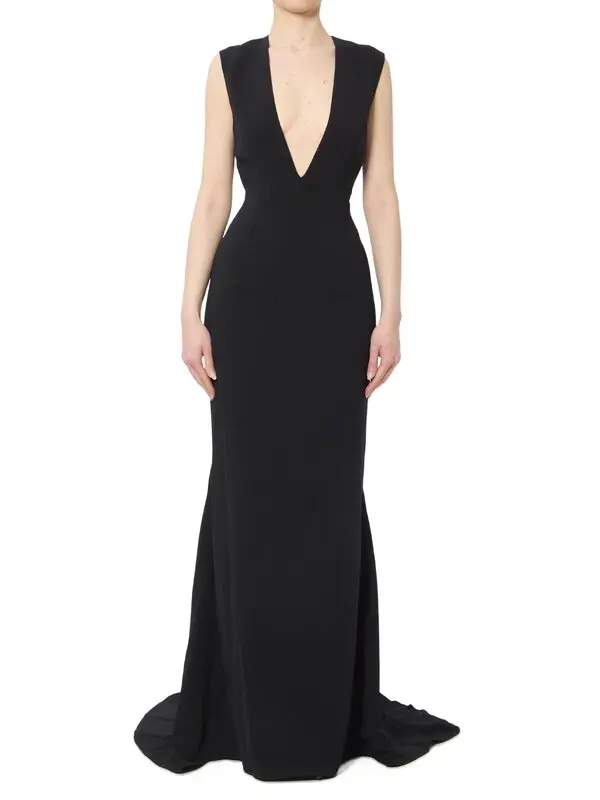 Solace London Althea Plunge Maxi Dress