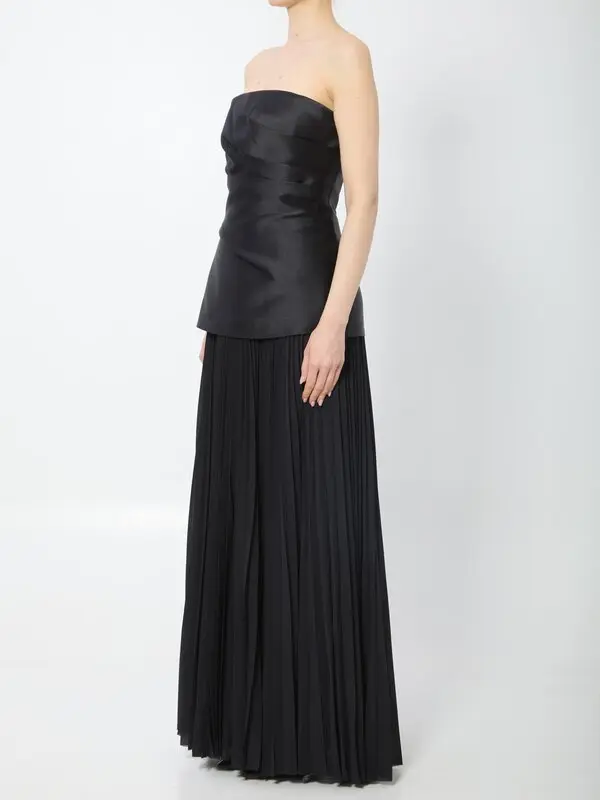 Solace London Claudette Pleated Maxi Dress