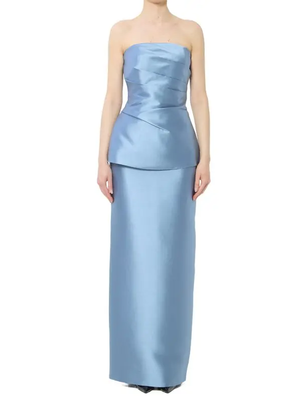 Solace London Lucille Draped Bustier Maxi Dress